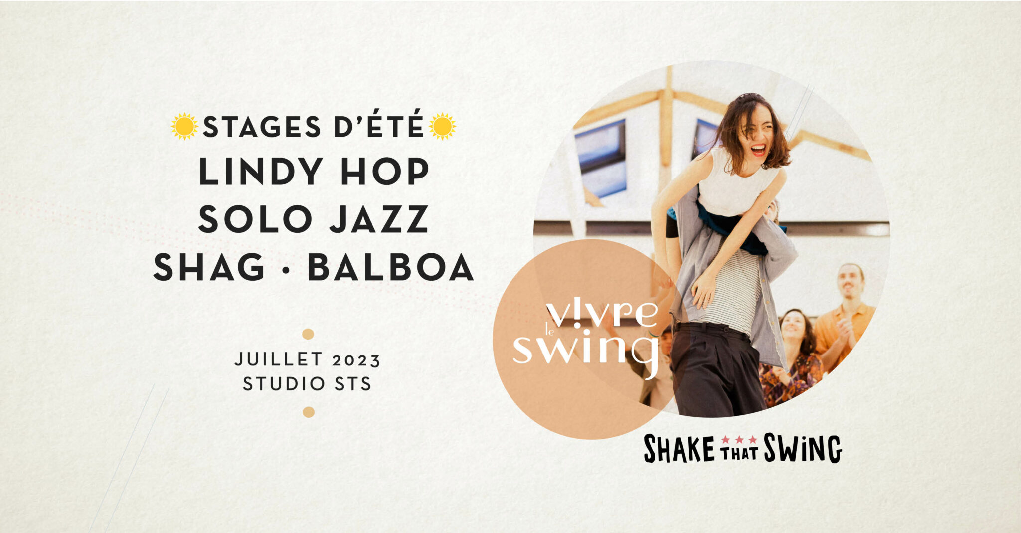 Stage d'été SWING - Lindy Hop, Solo Jazz, Shag, Balboa - Shake That Swing